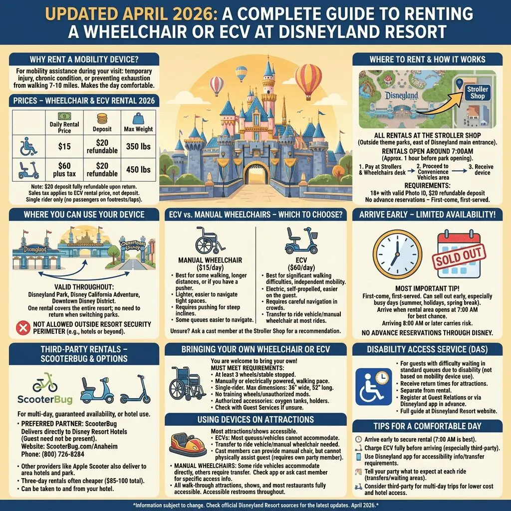 Disneyland Wheelchair & ECV Rental 2026: Prices, Locations & Everything ...